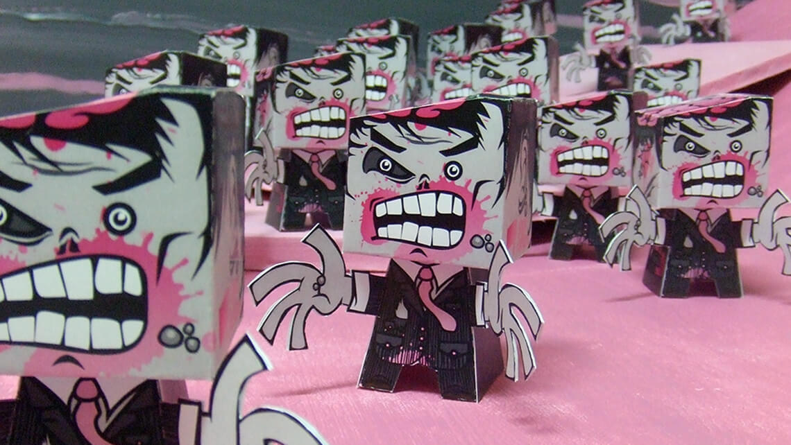 Paper toy DIY zombie