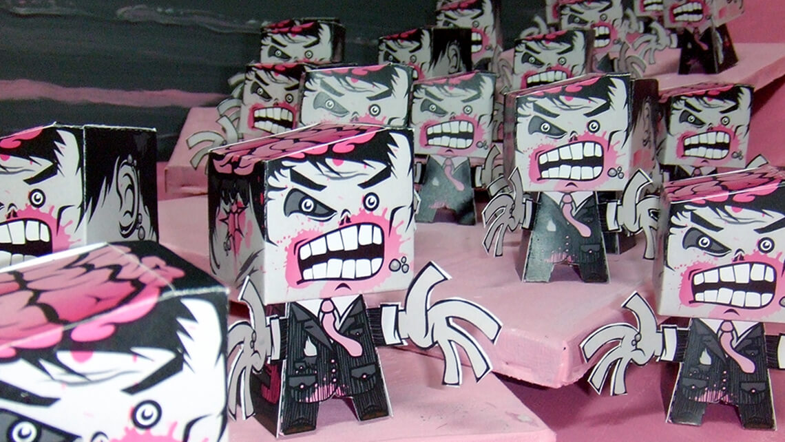 Paper toy DIY zombie